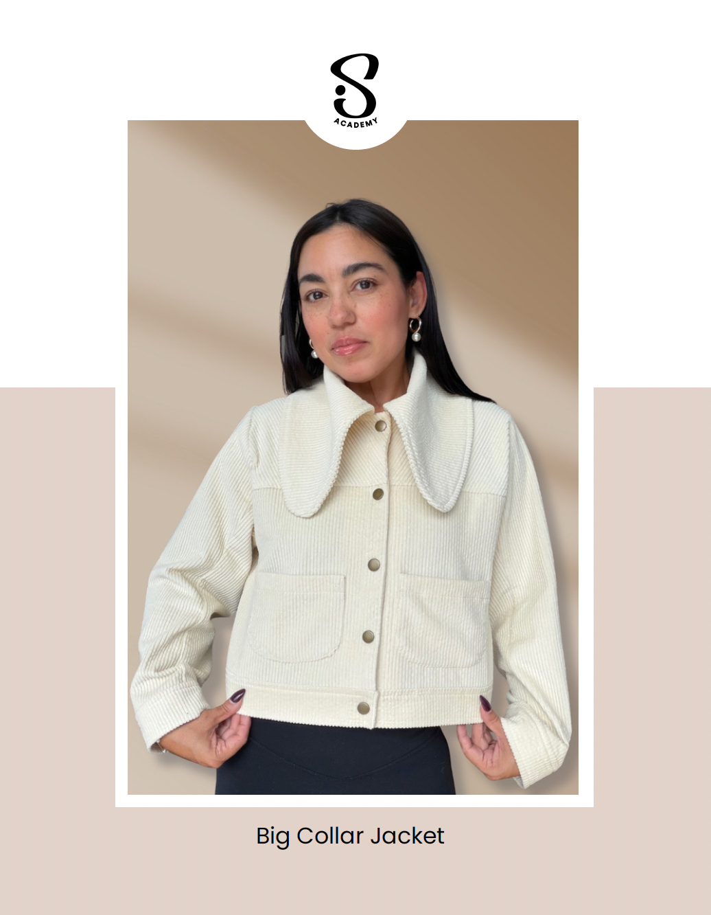 PDF Pattern: Big Collar Jacket (Sew Along Included) – Sew It Academy ...